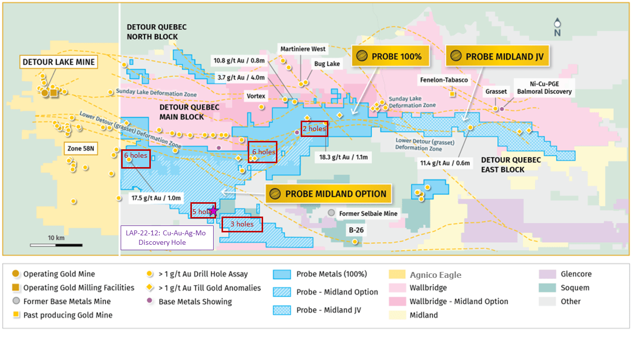 Probe Gold Begins Summer Drilling Program on its Detour Quebec Project ...